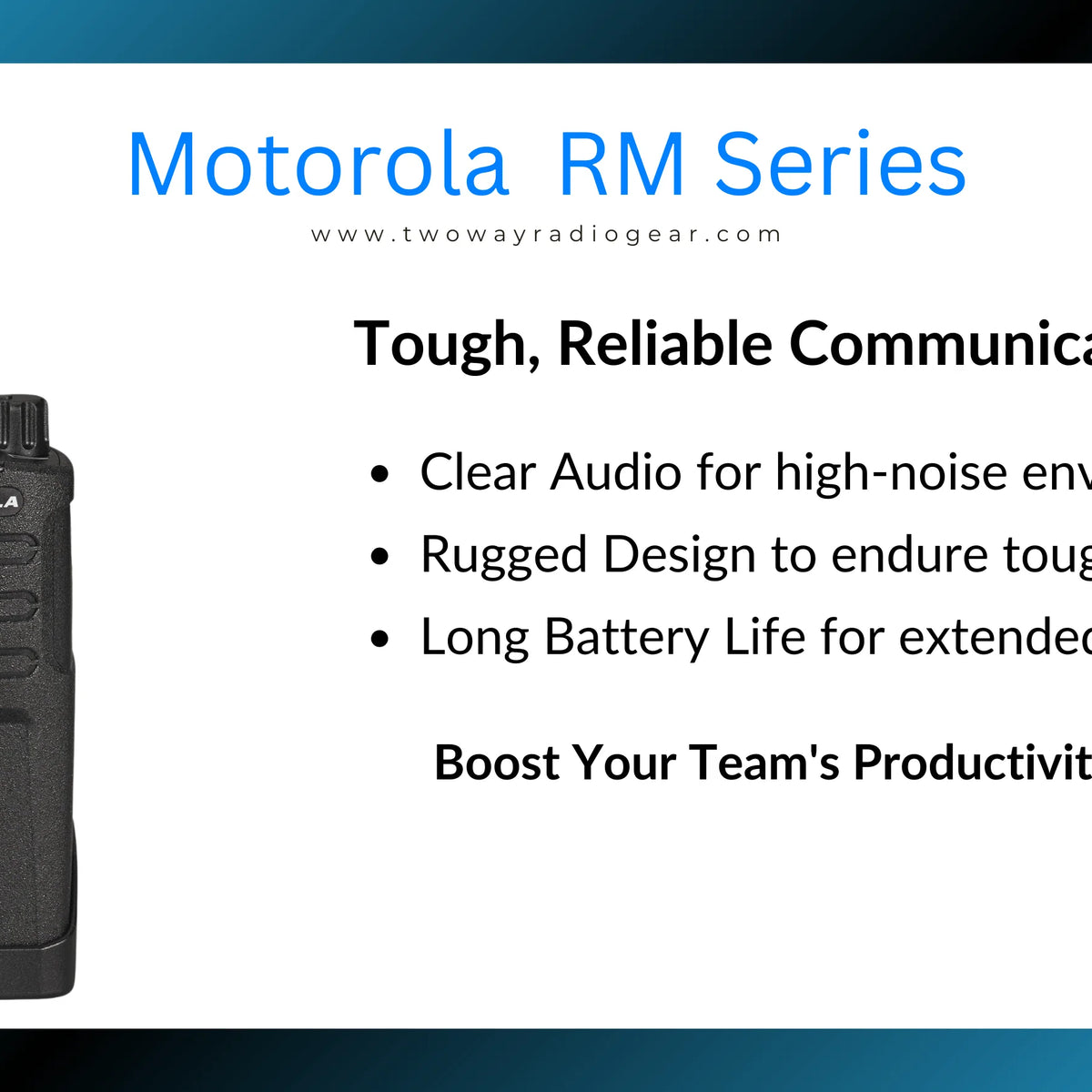 Motorola RM Series Two-Way Radios | Radios Made for Business ...