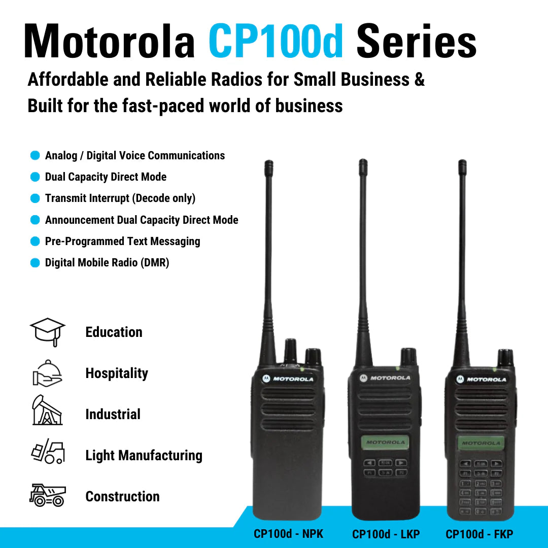 Motorola CP100d Series – Durable Two-Way Radios for Business ...